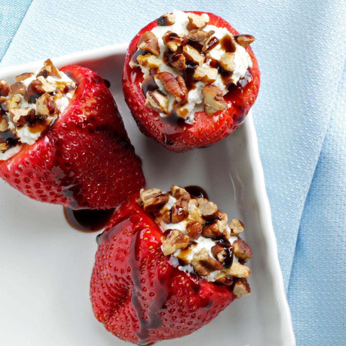 Blue Cheese-Stuffed Strawberries Recipe | Taste of Home