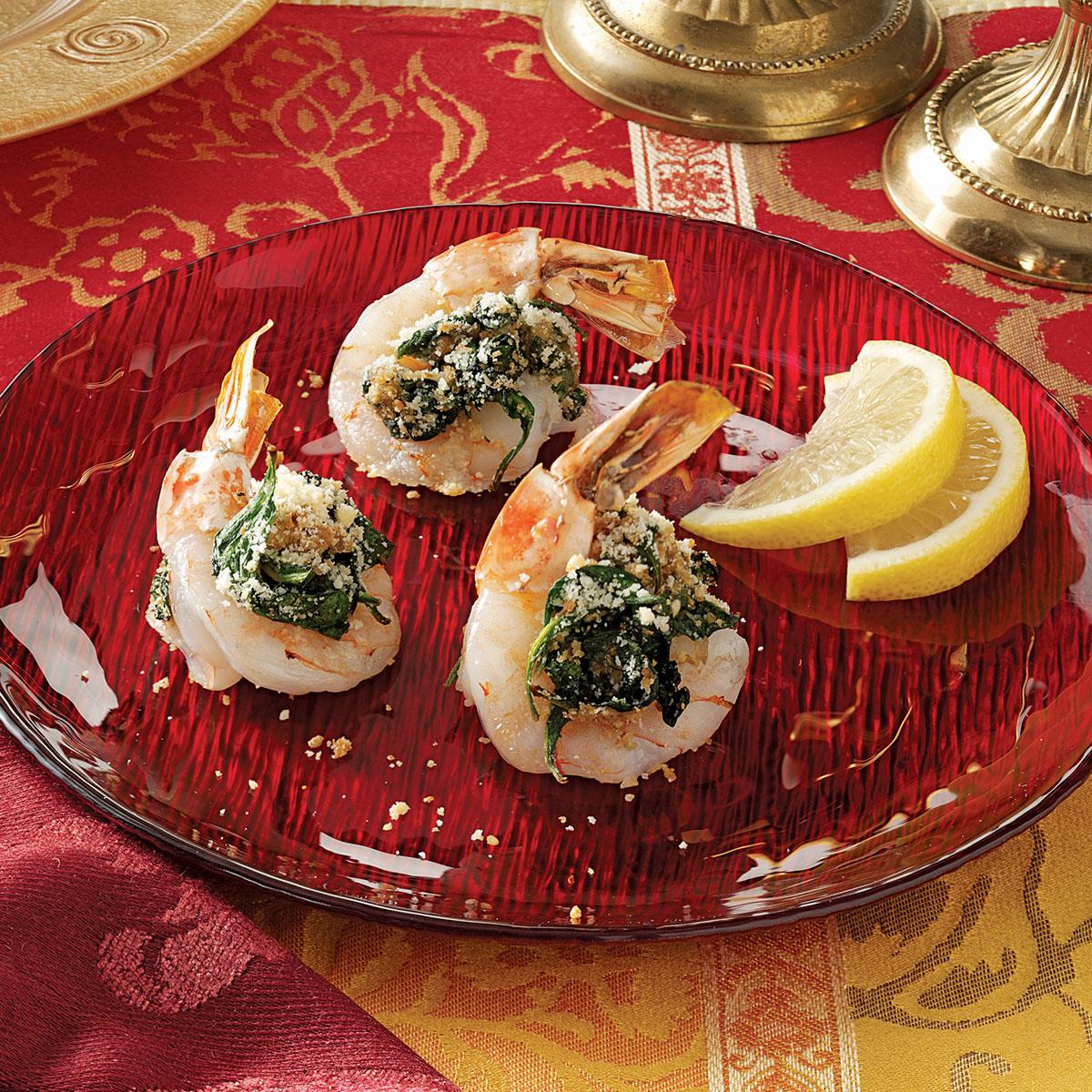 Butterflied Shrimp Rockefeller Recipe | Taste of Home