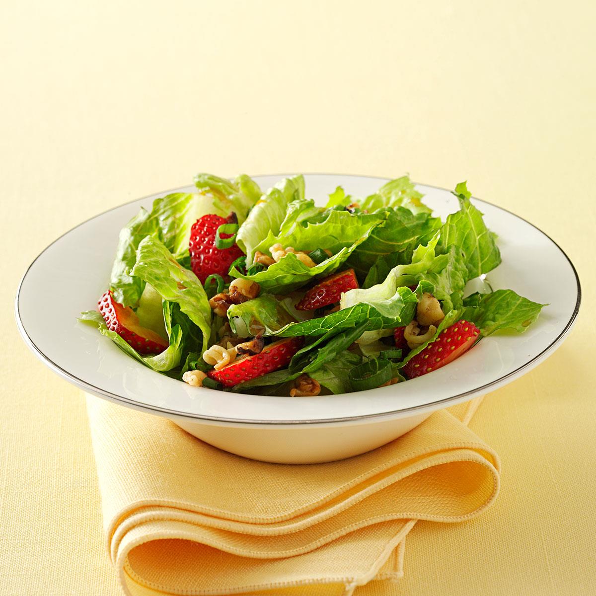 Crunchy Romaine Strawberry Salad Recipe | Taste of Home