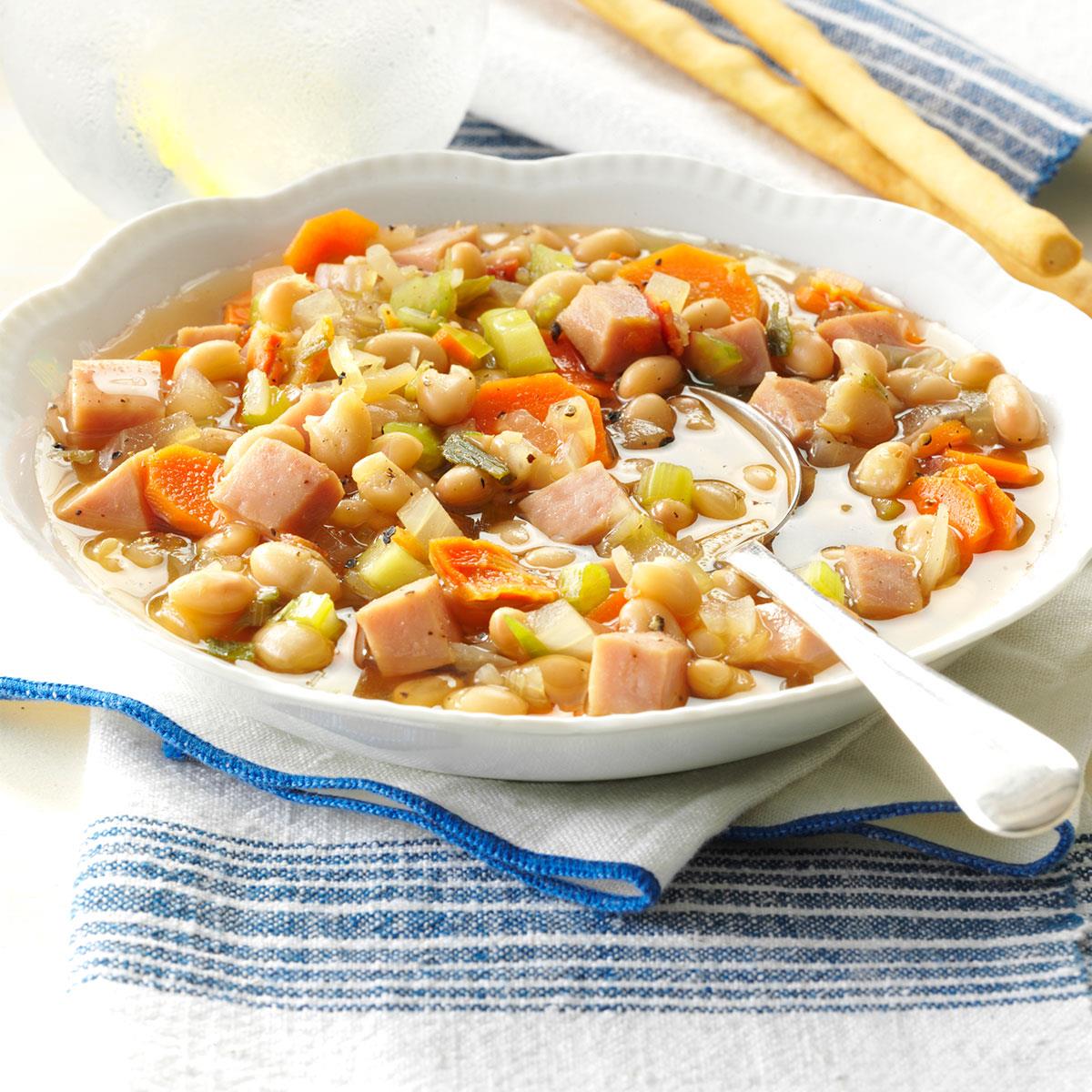 Navy Bean Vegetable Soup Recipe | Taste of Home