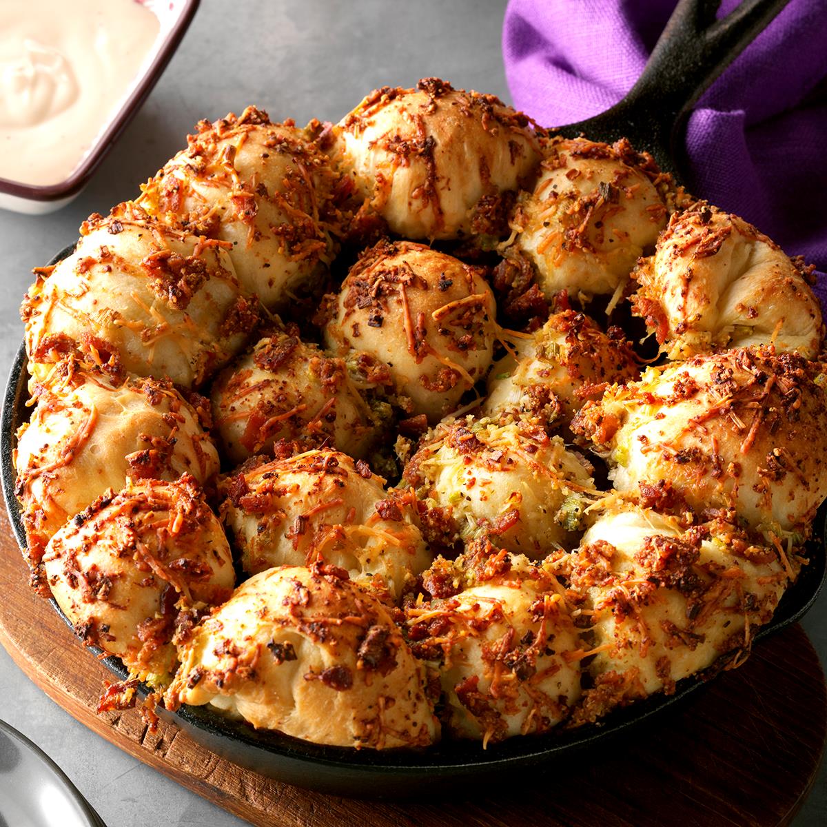 Parmesan-Bacon Bubble Bread Recipe | Taste of Home