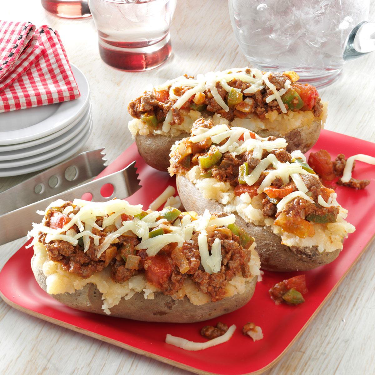 Pizza Potato Toppers Recipe | Taste of Home