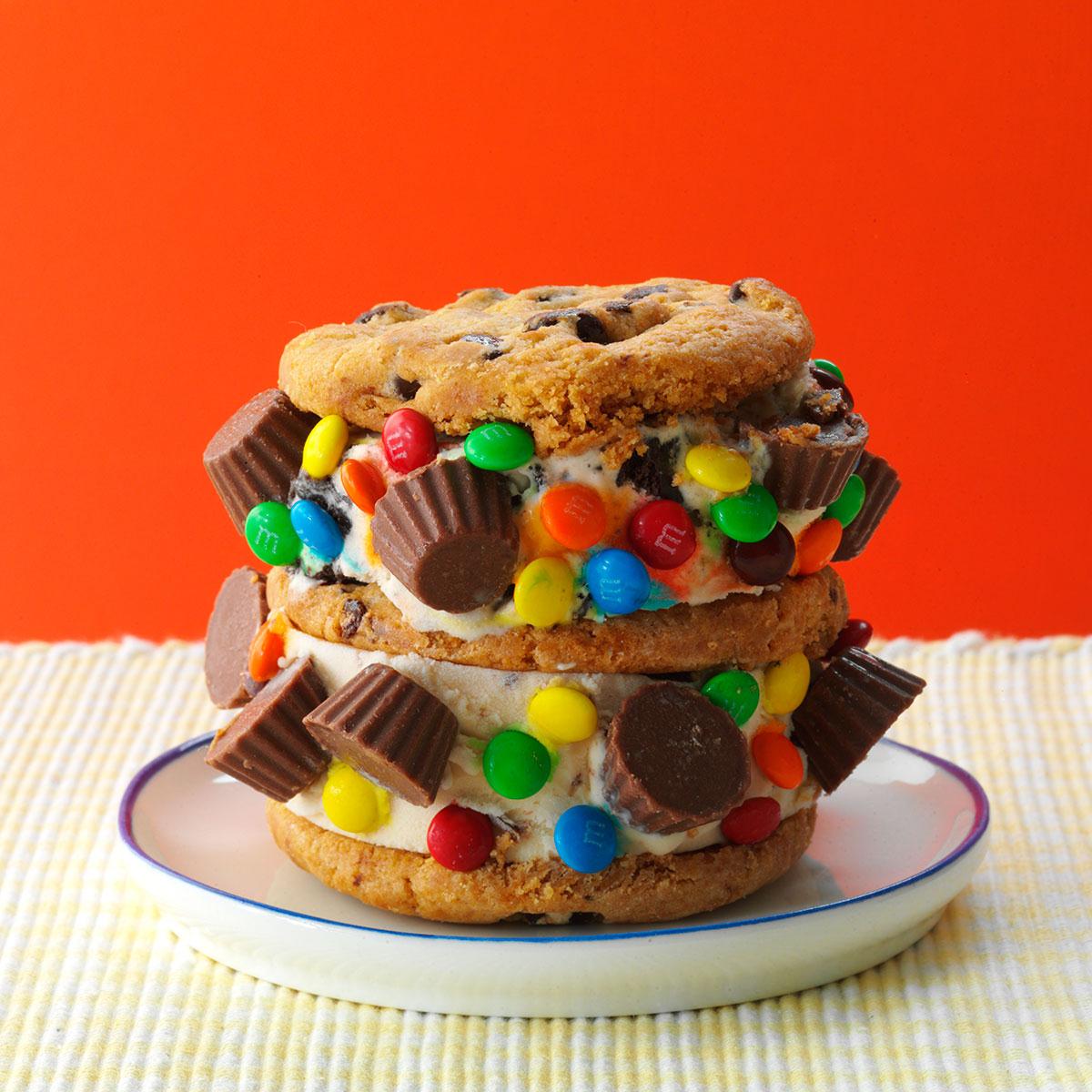Candy Craze Ice Cream Sandwiches Recipe | Taste of Home