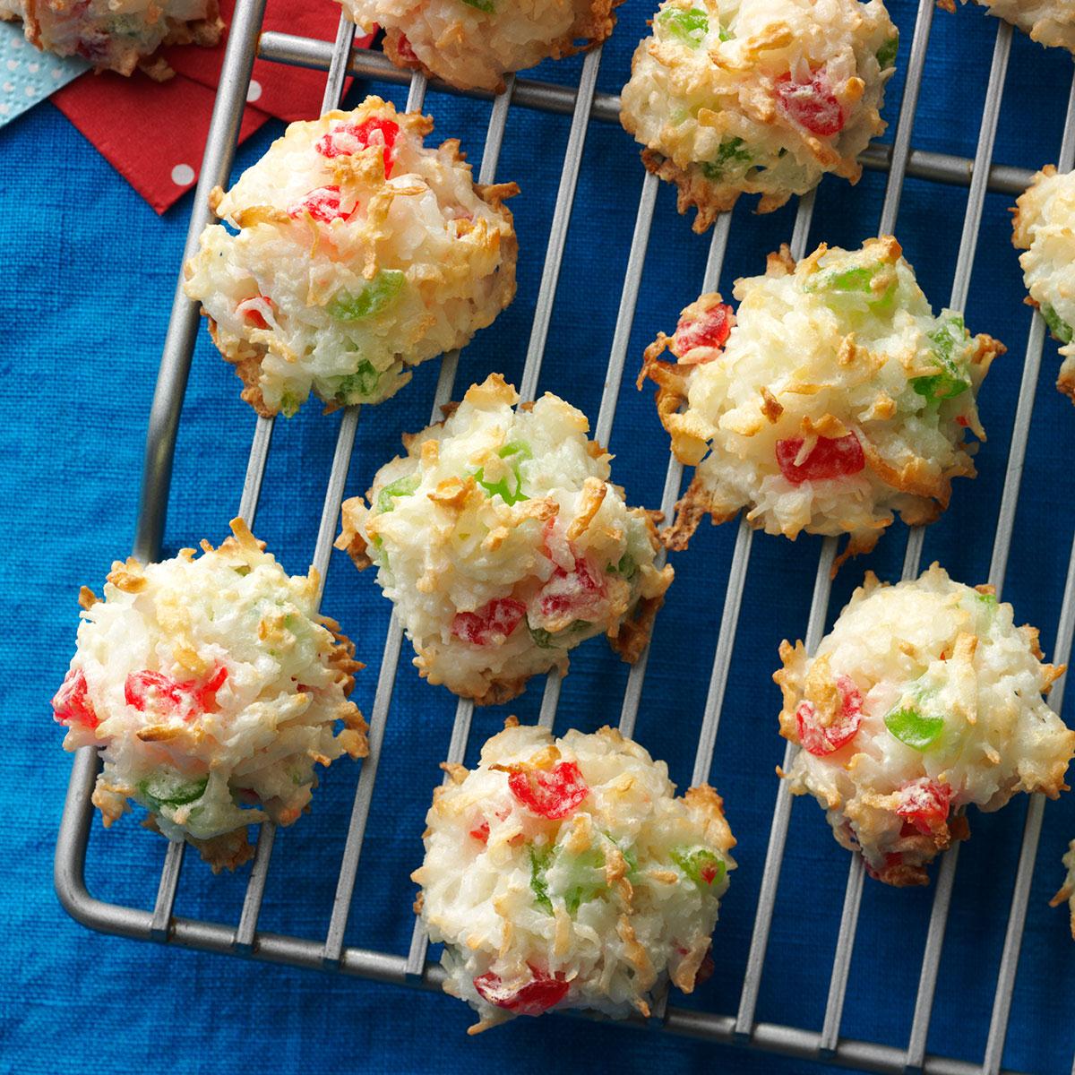 Stained Glass Cherry Macaroons Recipe | Taste of Home