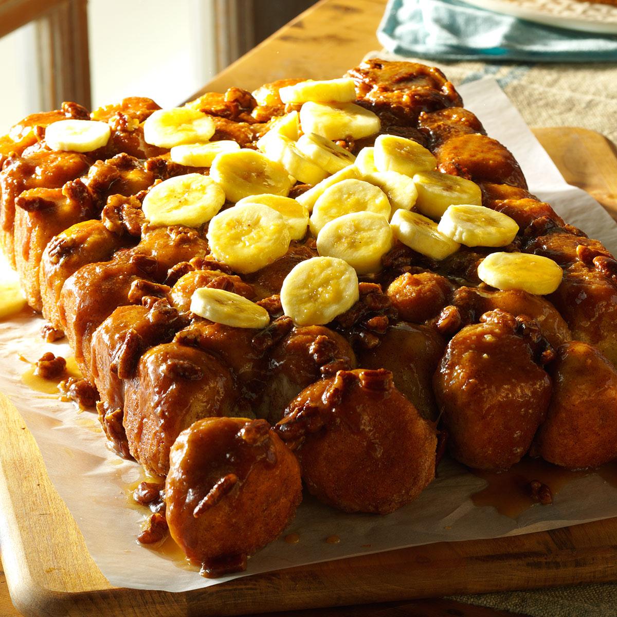 Upside-Down Banana Monkey Bread Recipe | Taste of Home