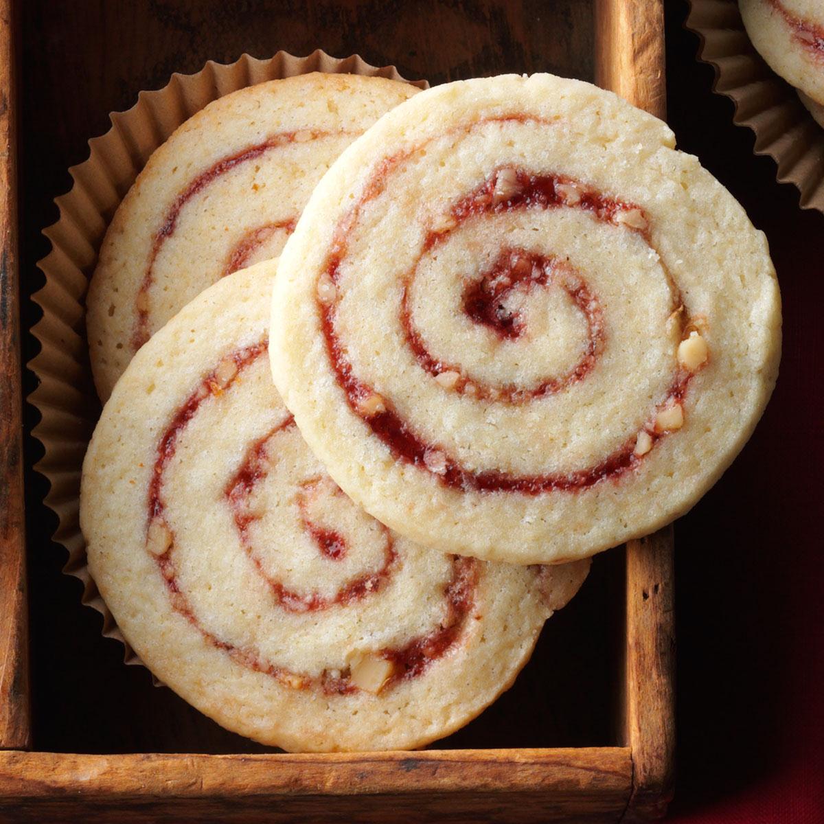 Raspberry Nut Pinwheels Recipe | Taste of Home