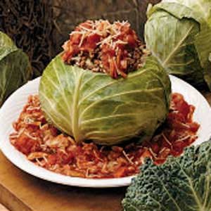 Stuffed Whole Cabbage Recipe | Taste of Home